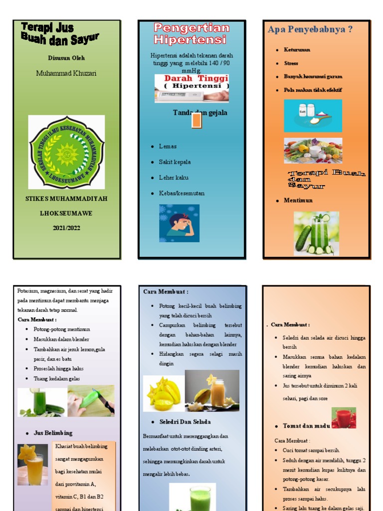 Leaflet Terapi Jus Dan Buah | PDF