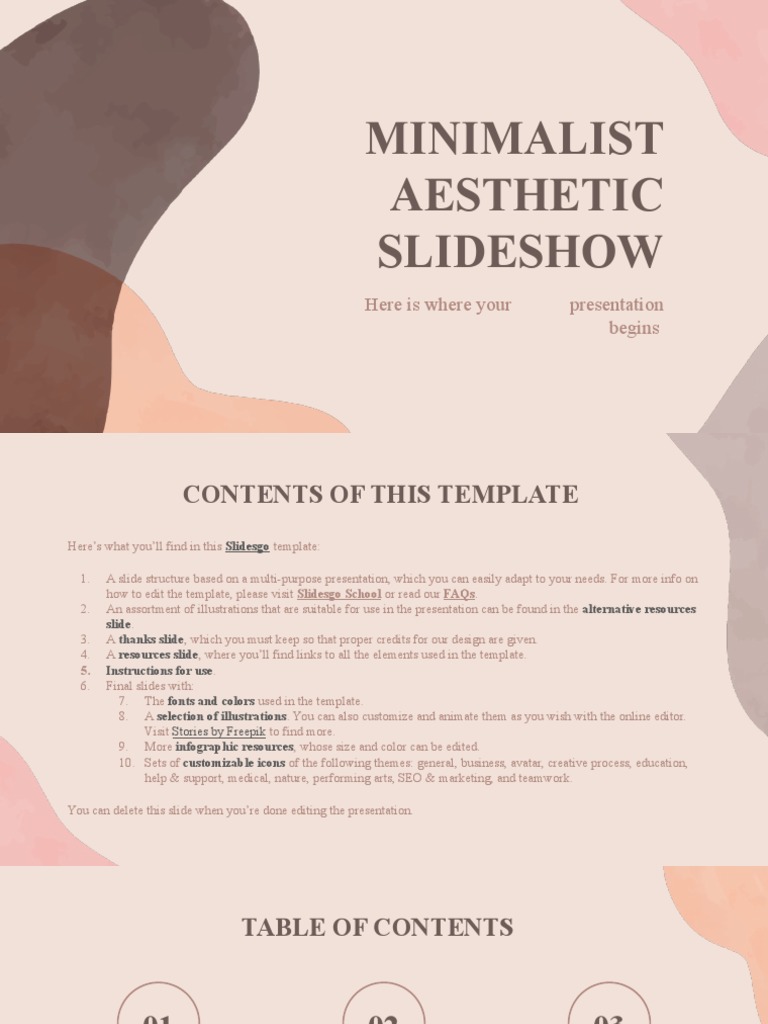 Minimalist Aesthetic Slideshow by Slidesgo | PDF | Planets | Mercury ...