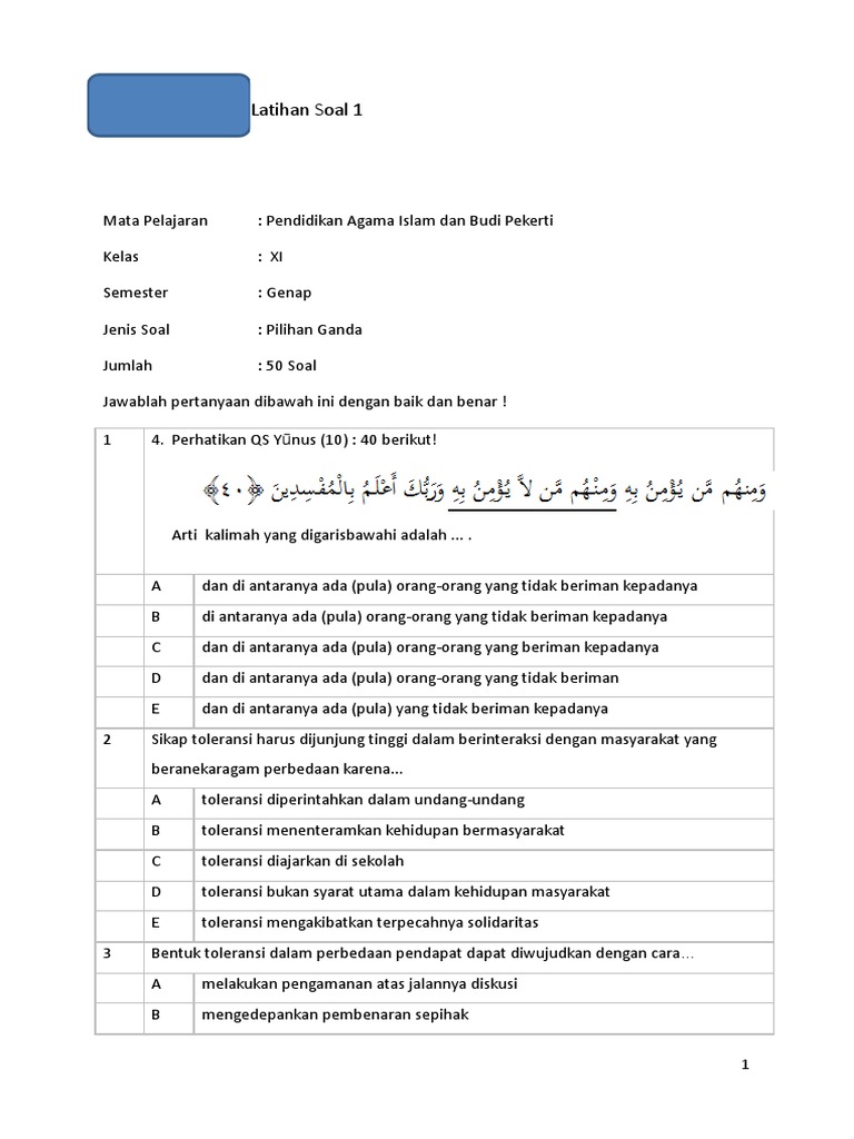 Latihan Soal 1 Kelas XI Semester Genap | PDF | Politik | Ilmu Sosial