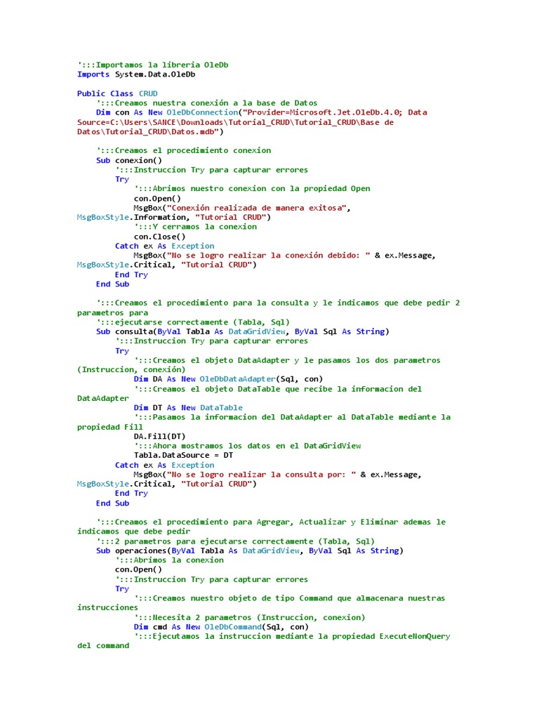 Manual VB - NET + BASE DE DATOS | PDF | SQL | Paradigmas de programación