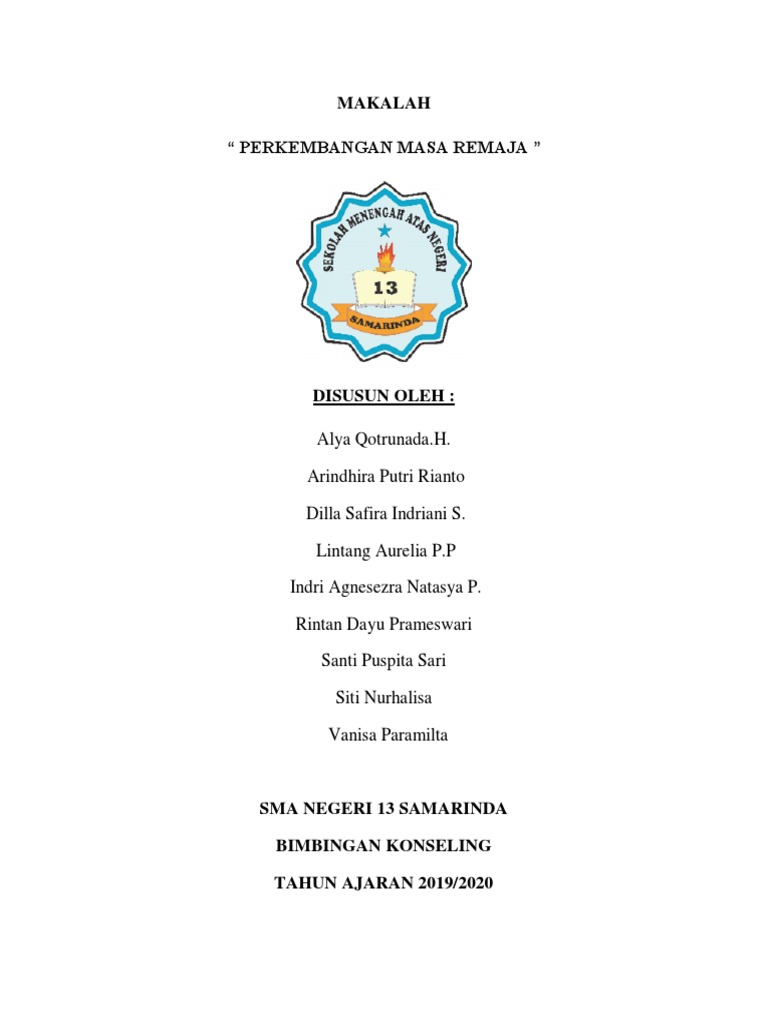 Perkembangan Masa Remaja | PDF