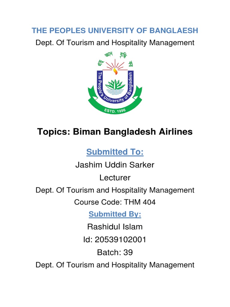 Overview of Biman Bangladesh Airlines | PDF | Aviation | Transport