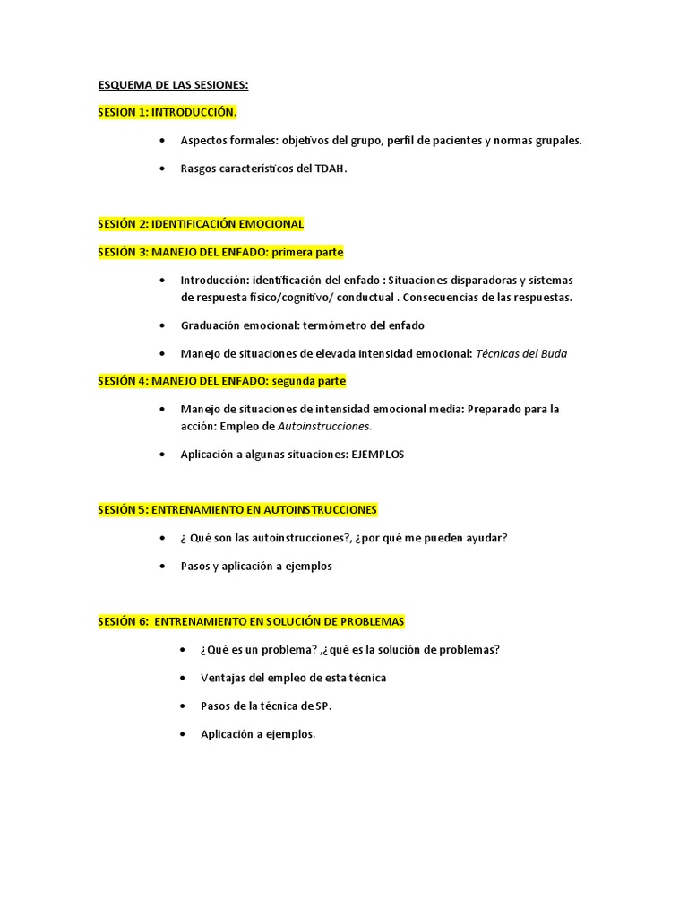 Entrenamiento en Autoinstrucciones | PDF | Sicología