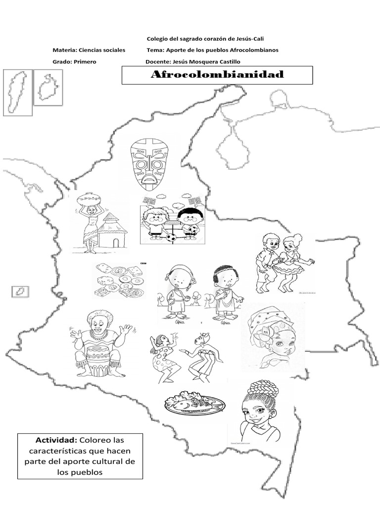 Guìa Taller Sobre La Afrocolombianidad Grado 1 | PDF