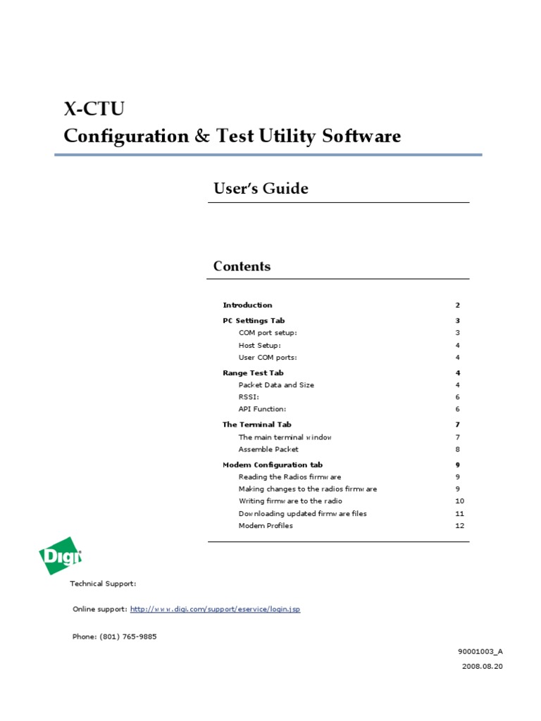 X-CTU Manual | PDF | Computer Terminal | Microsoft Windows