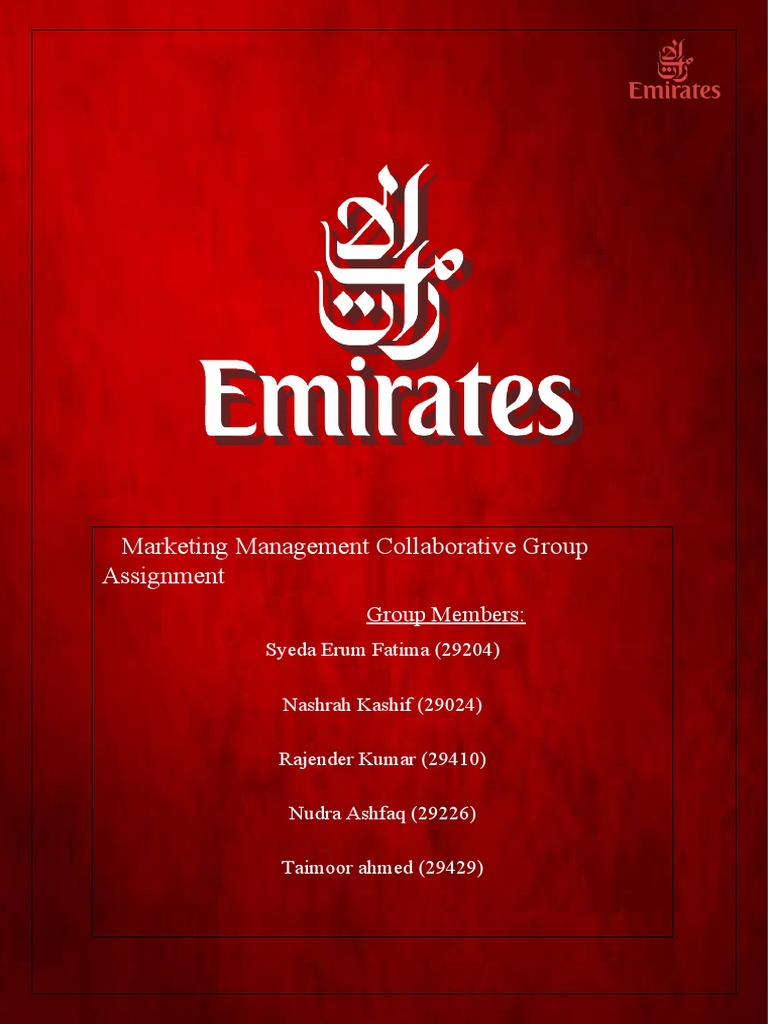 Marketing Management Group Assignment | PDF | Emirates (Airline) | Airlines