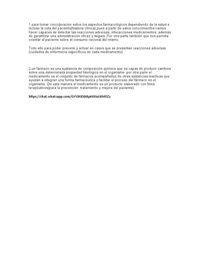 Concepto de Farmaco | PDF