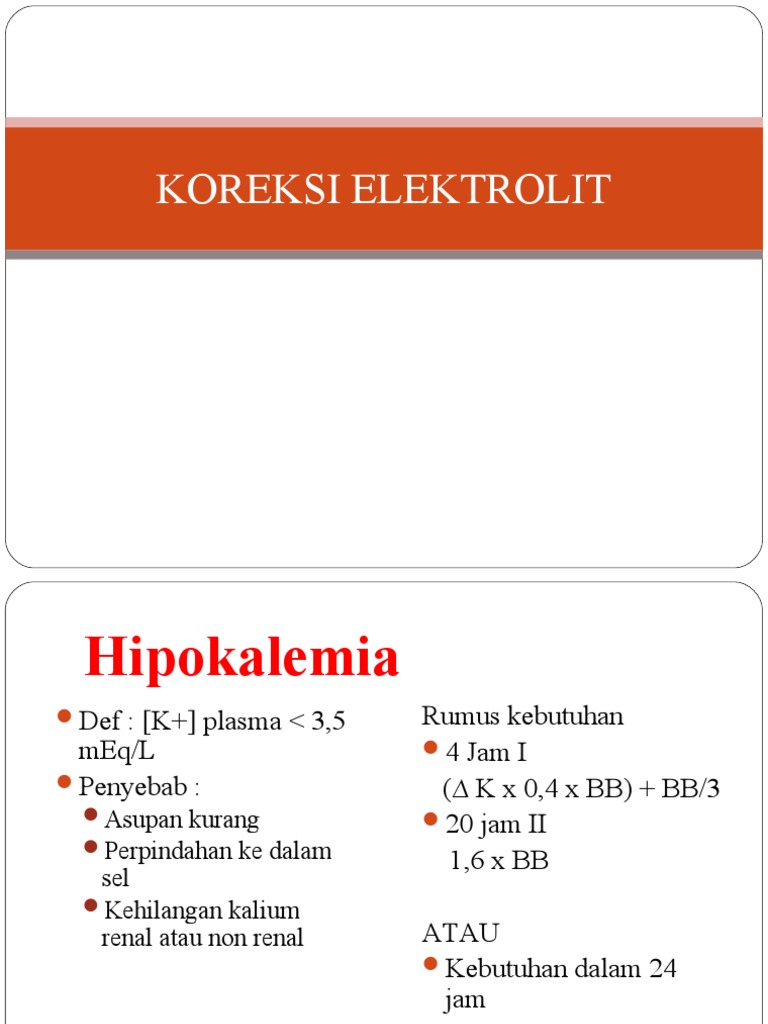Koreksi Elektrolit | PDF