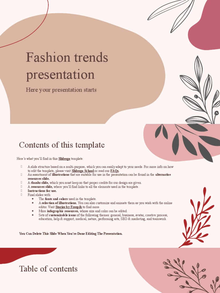 Fashion Trends Presentation by Slidesgo | PDF | Planets | Solar System