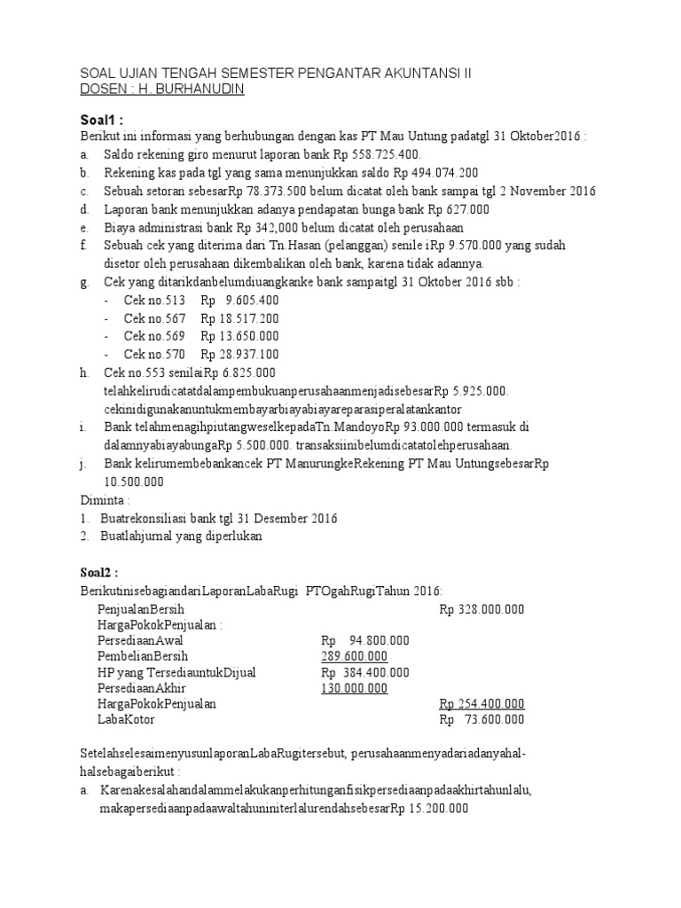 Uts Pa2 Kelas D Muhamad Irlan Yusron A1B019198 | PDF