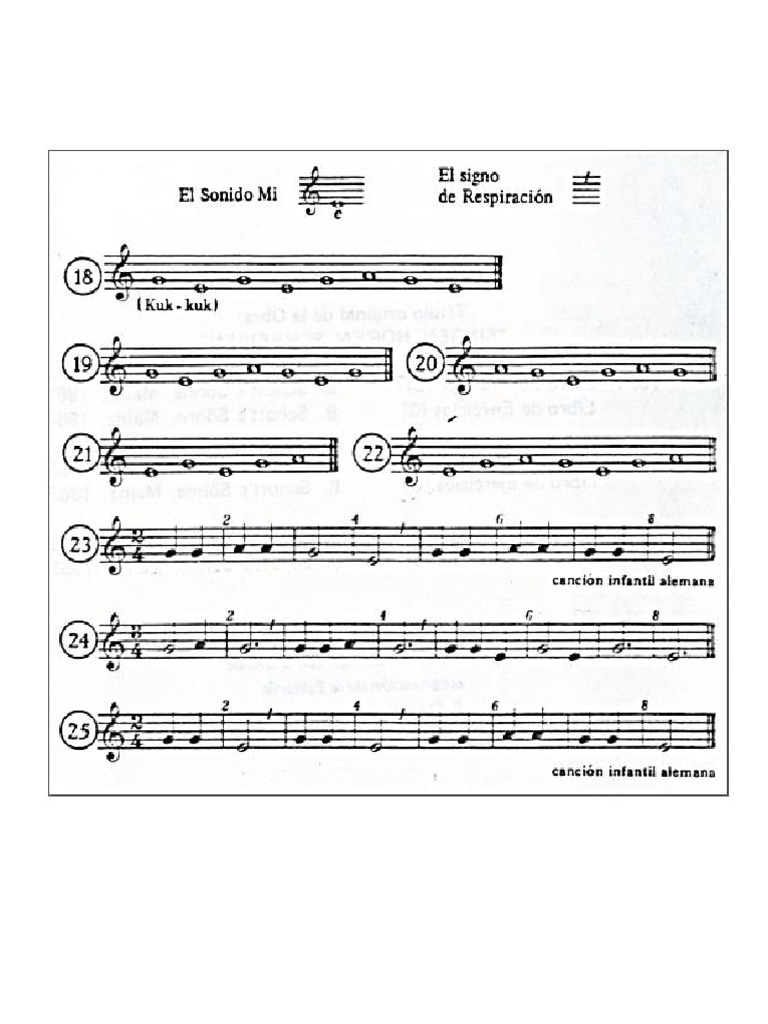 Ejercicio de Solfeo. 3. Ejercicio 18 - 24 | PDF