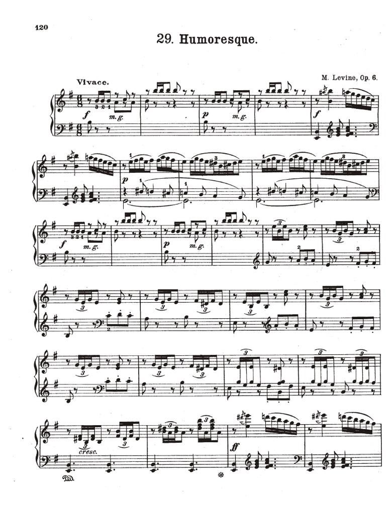 M. Levine - Humoresque Op. 6 | PDF