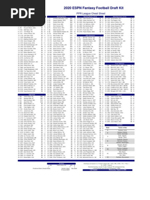 Fantasy football 2020 cheat sheets store