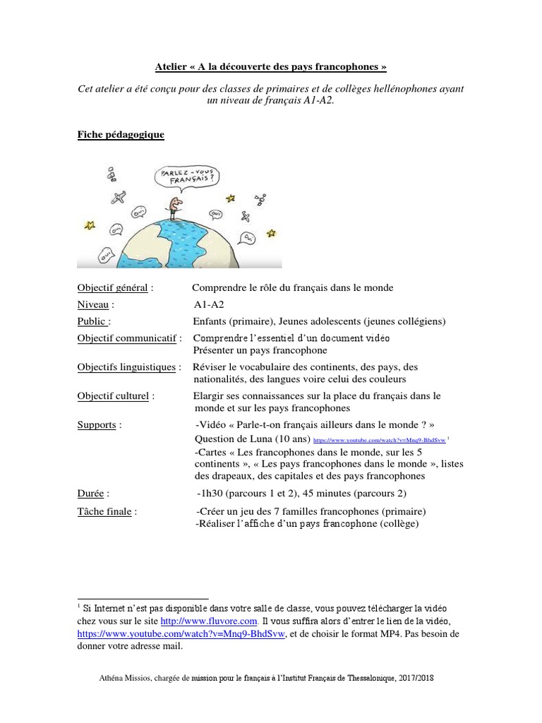 Découverte des pays francophones | PDF | Langue française | France