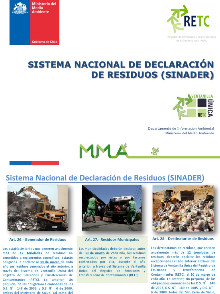 SINADER | PDF | Vertedero | Residuos