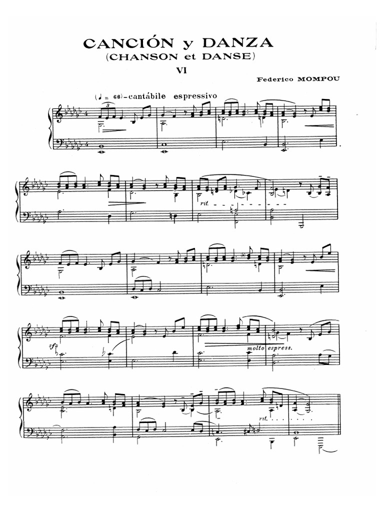Mompou Cancion e Danca VI | PDF