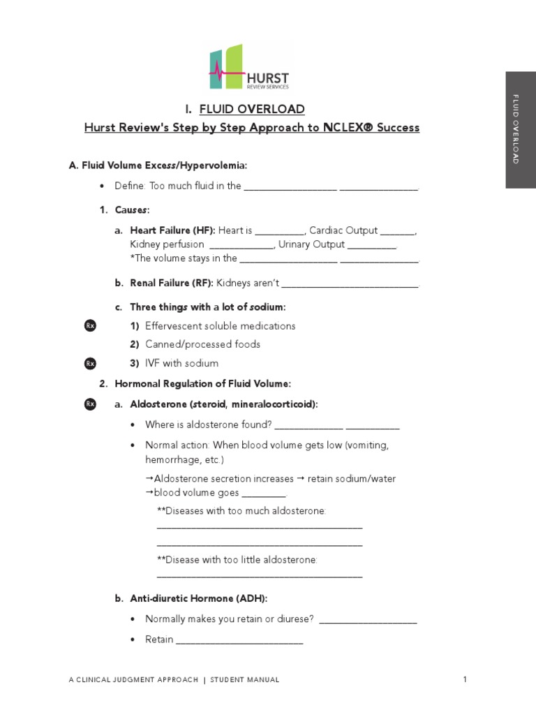 Fluid Overload Student Pages | PDF | Endocrine System | Organ (Anatomy)