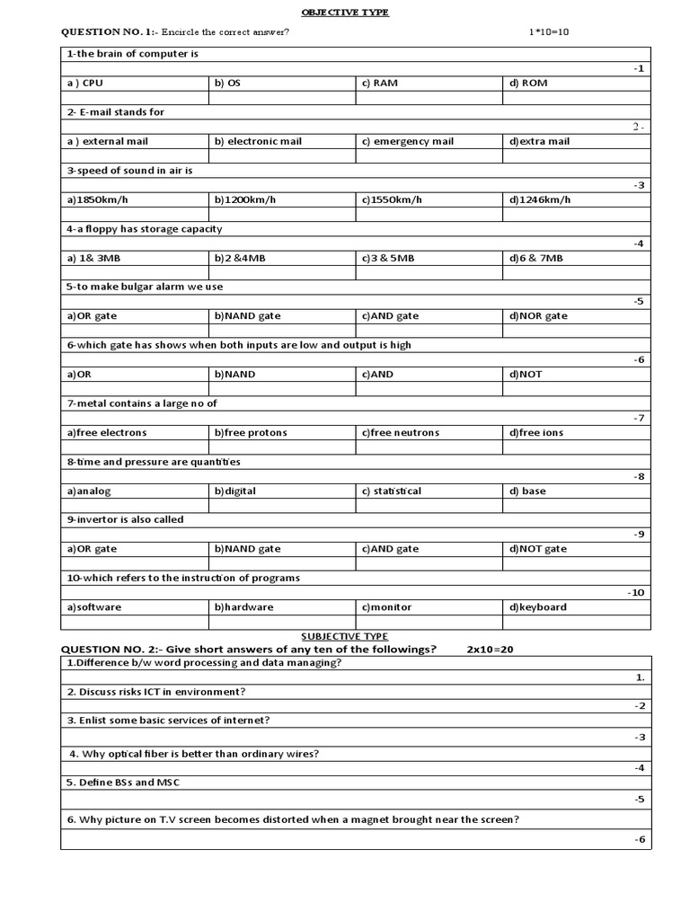 Computer Science Objective Questions | PDF | Flash Memory | Computer ...