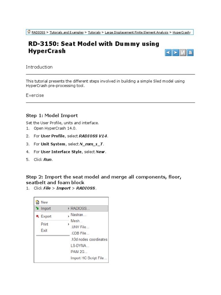 Rd-3150: Seat Model With Dummy Using Hypercrash | PDF | Seat Belt ...