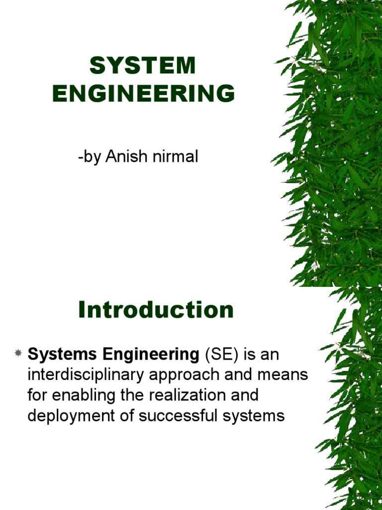 Systems Engineering Overview and Methods | PDF