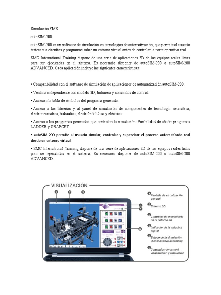 Simulación de sistemas automatizados con autoSIM-200 | PDF