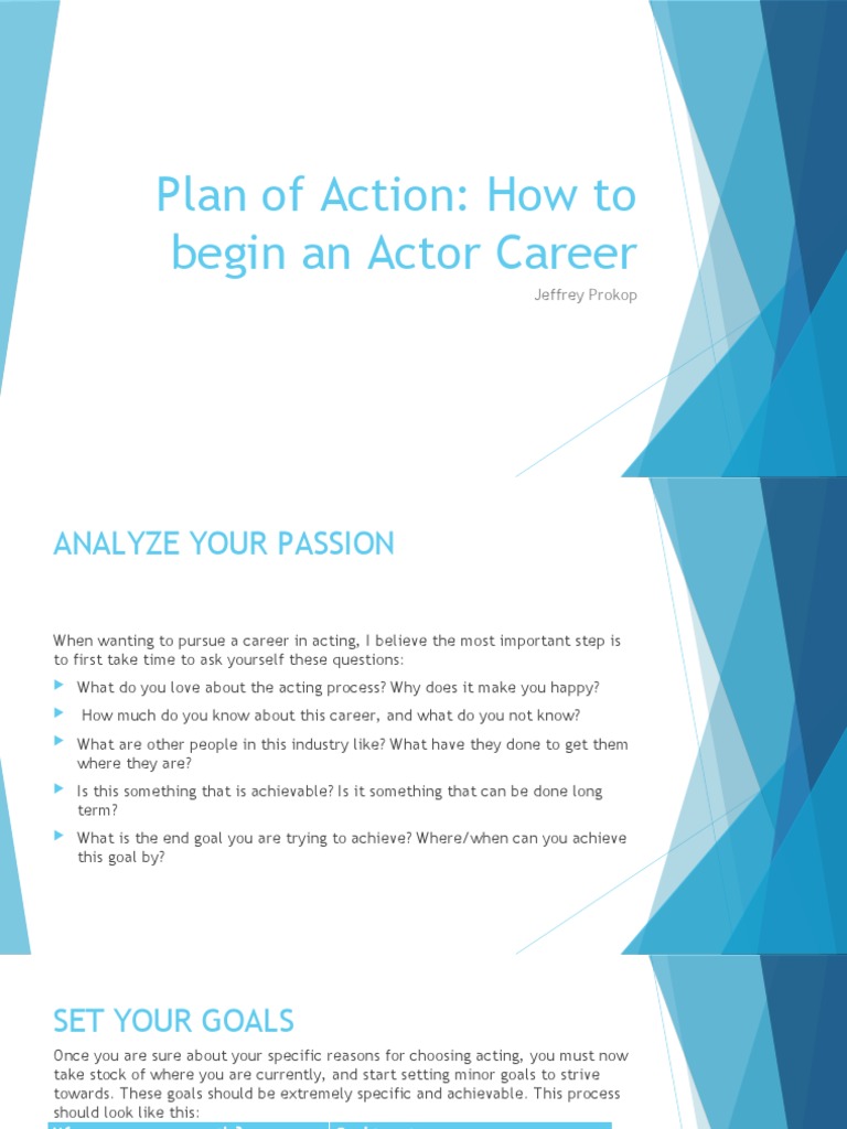 Becoming An Actor | PDF | Goal