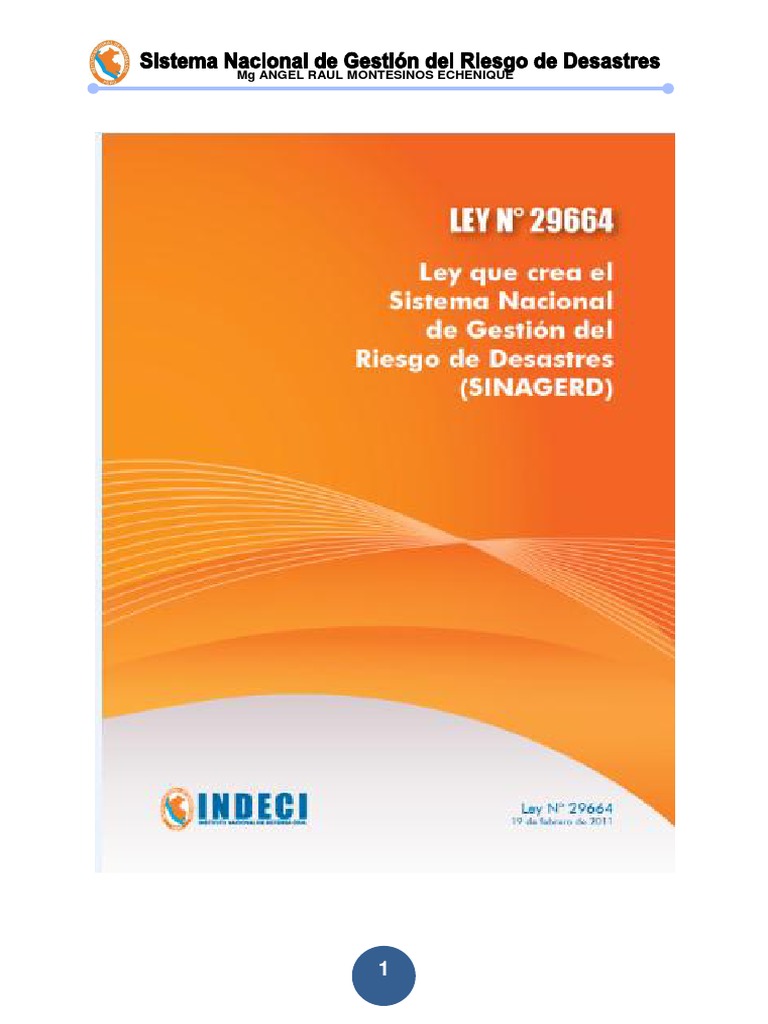 Ley 29664 Sinagerd | PDF | Reducción de Desastres | Defensa Civil