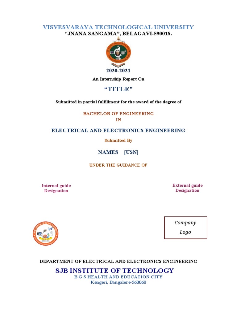 Format Internship Report | PDF | Educational Assessment And Evaluation ...