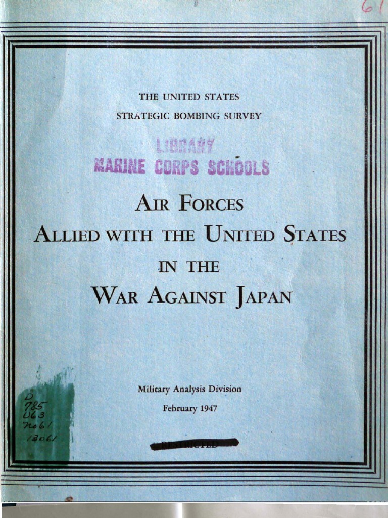 U.S. Strategic Bombing Survey on Japan | PDF | Aviation | Military Science