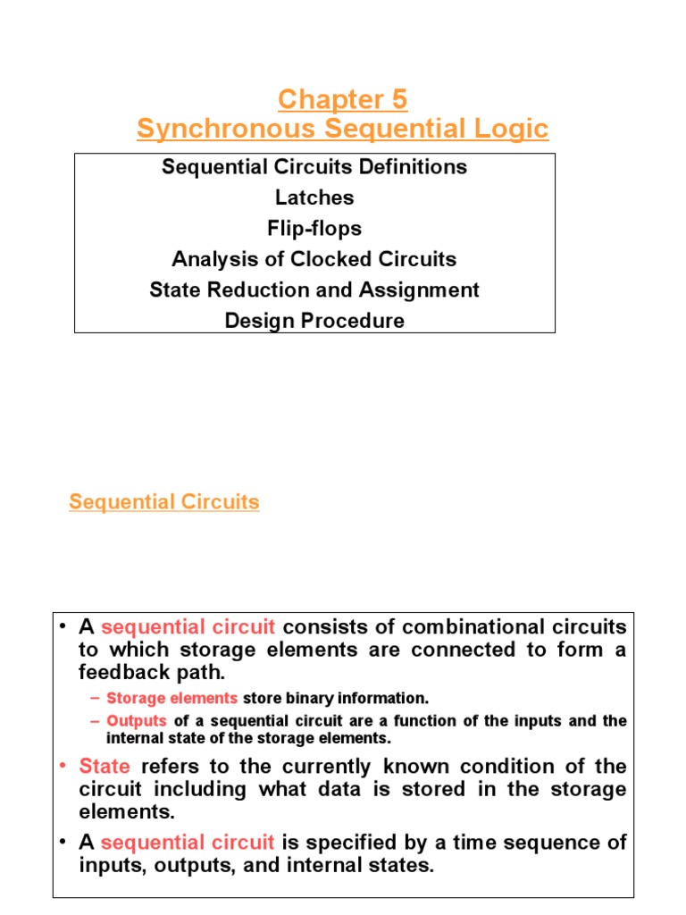 Synchronous Sequential Logic | PDF | Electronic Circuits | Computer Engineering
