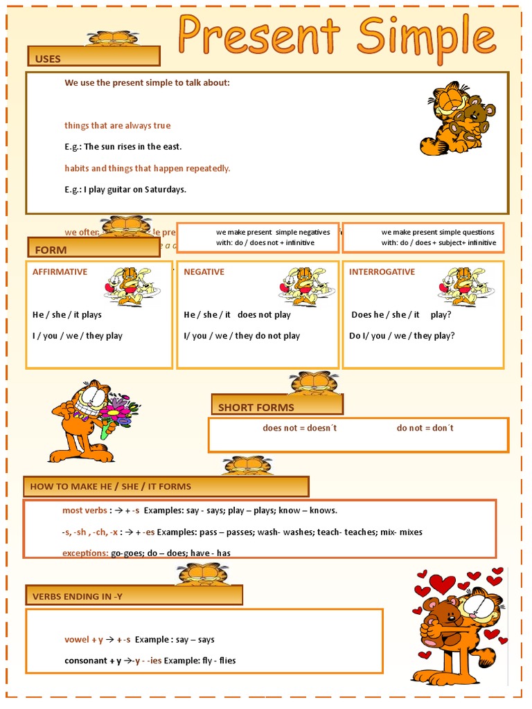 Present Simple Grammar Guide + Exercises | PDF | Language Families ...