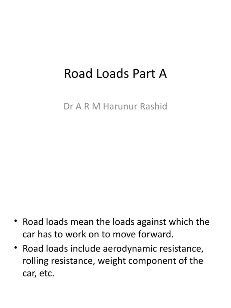 Road Loads Part A | PDF