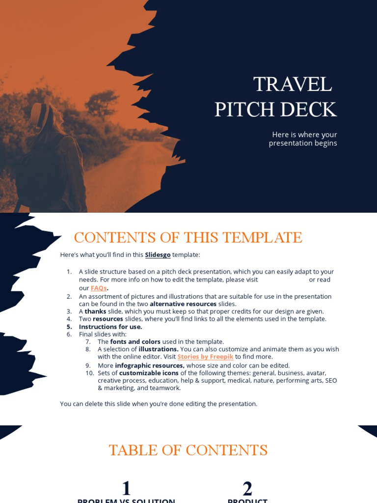 Travel Pitch Deck Template | PDF | Planets | Solar System