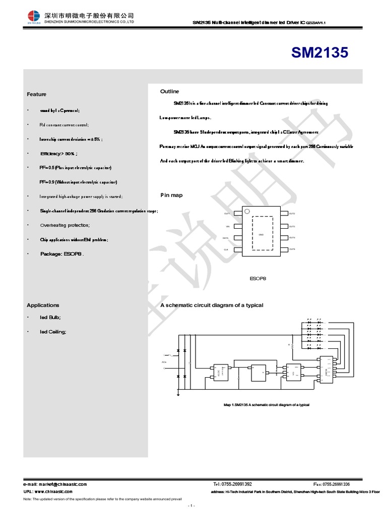 SM2135E ZH-CN en-US Translated | PDF | Power Supply | Microcontroller