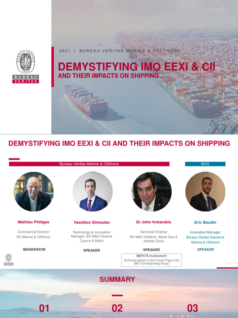 Bureau Veritas Webinar - Demystifying IMO EEXI and CII PDF | PDF | Emission Intensity | Ships