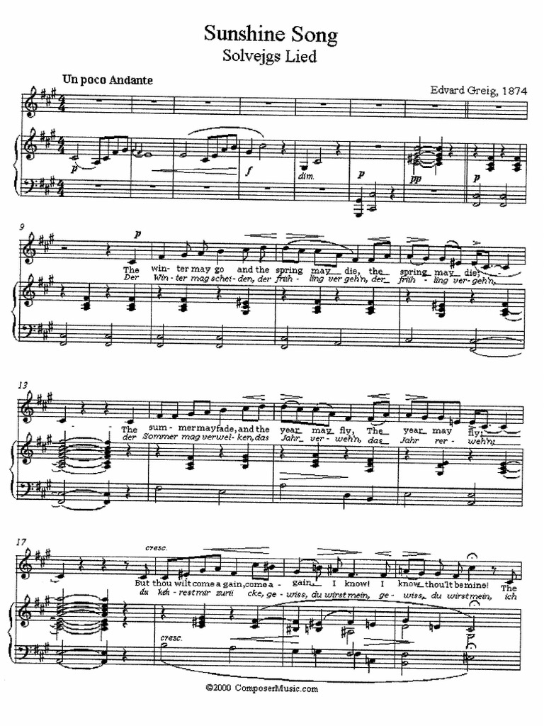 Grieg Solveig Lied | PDF