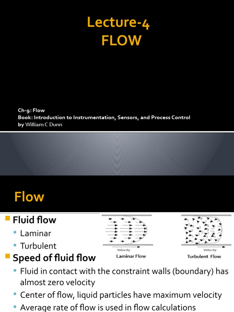 Lecture-4 Flow: Ch-9: Flow Book: Introduction To Instrumentation ...