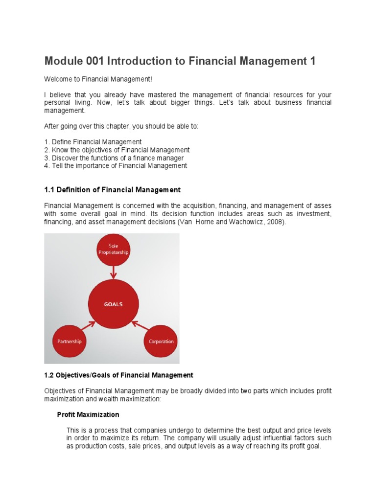 FMGT211 Financial Management 1 Module 001 Introduction To Financial ...