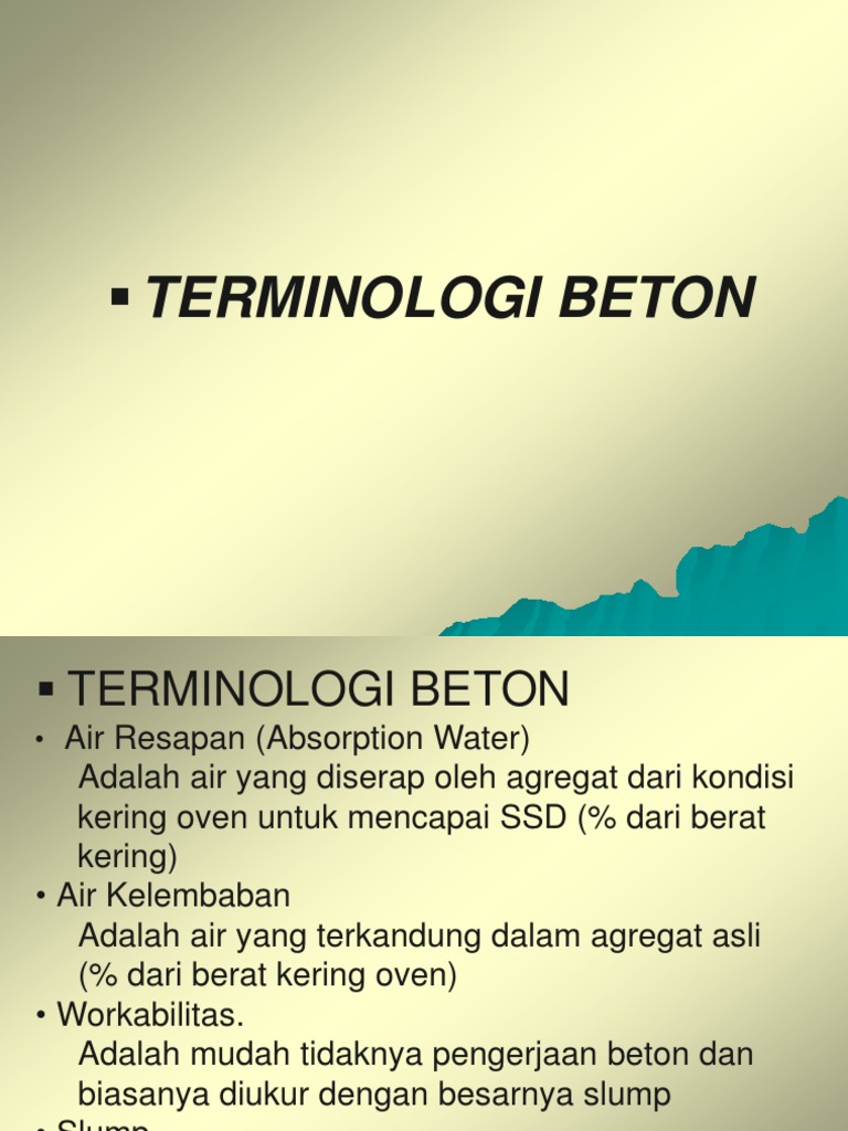 Terminologi Beton | PDF