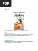 Charlottes Web Lesson Plan With Materials | PDF | Reading Comprehension ...