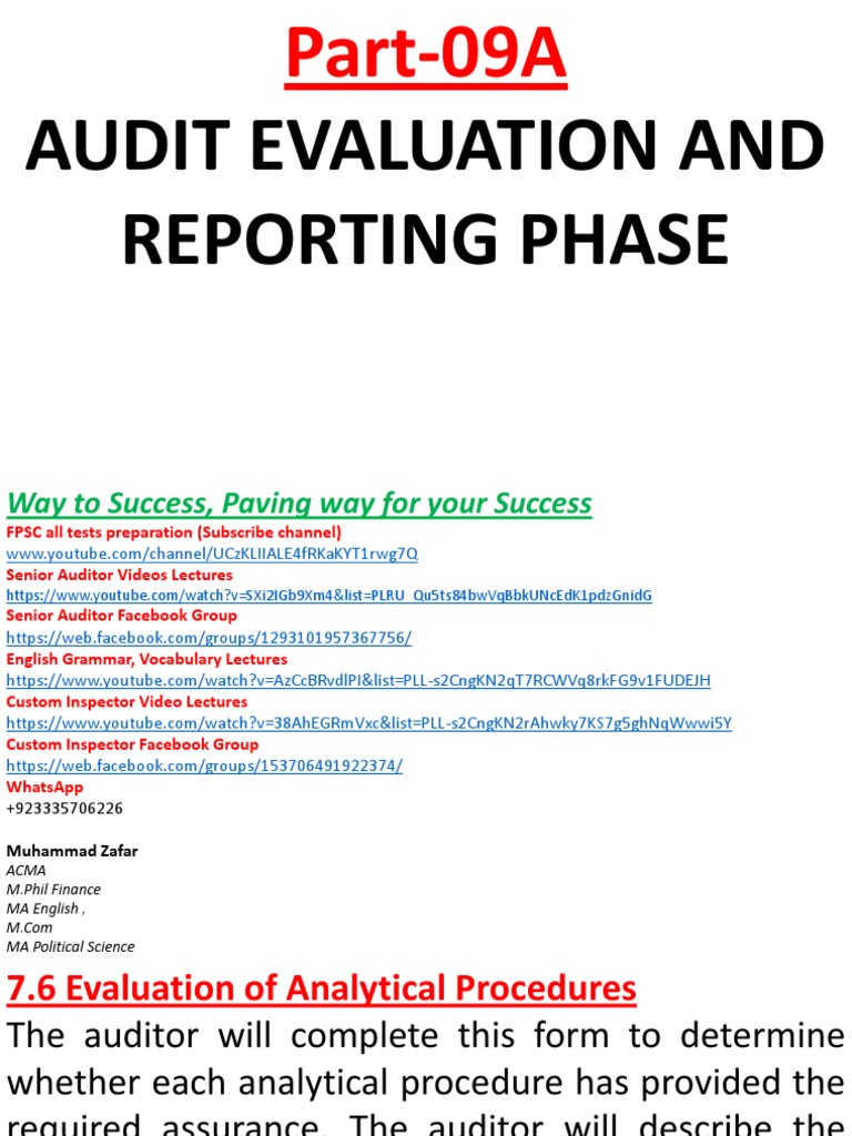Audit Documentation: Evaluating Audit Findings and Completing the Audit File | PDF | Financial ...
