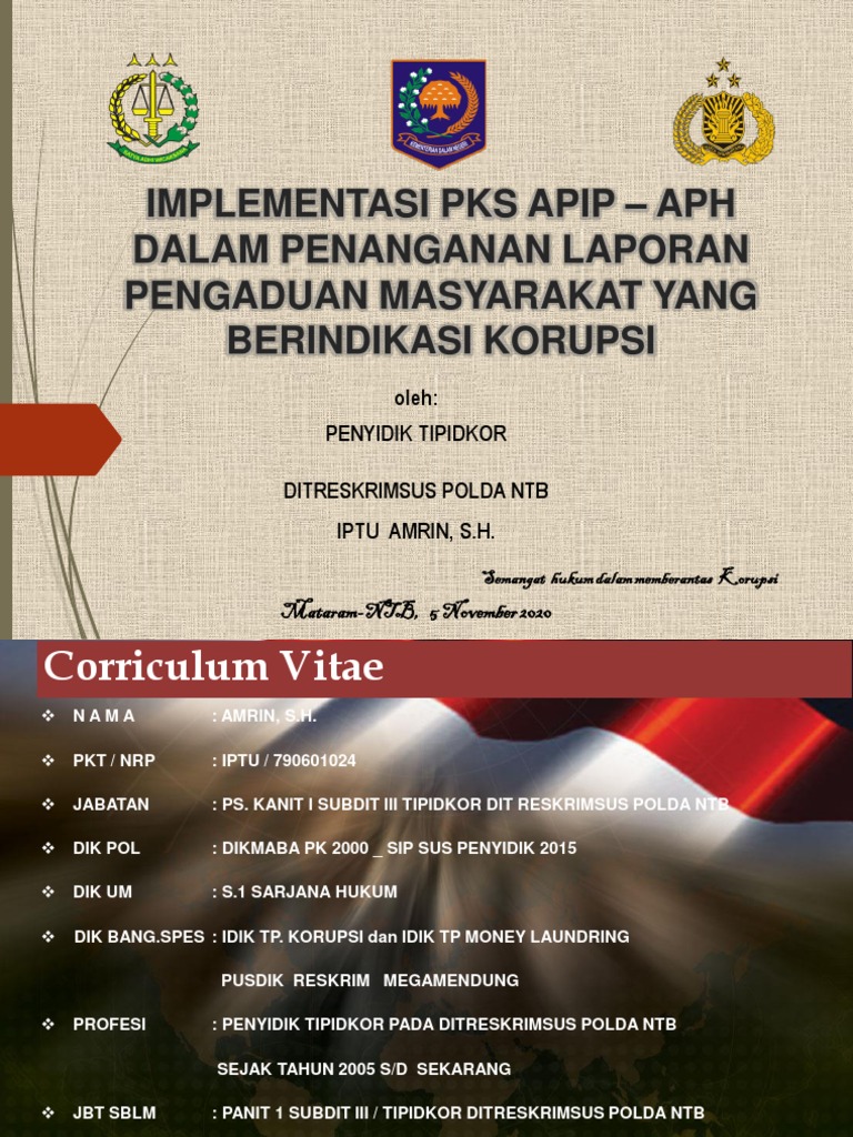 Implementasi Pks Apip-Aph 5 Nov 2020 (Polda NTB) | PDF