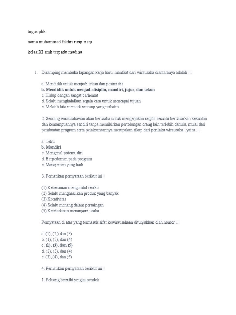 Tugas PKK Punya Fahri | PDF