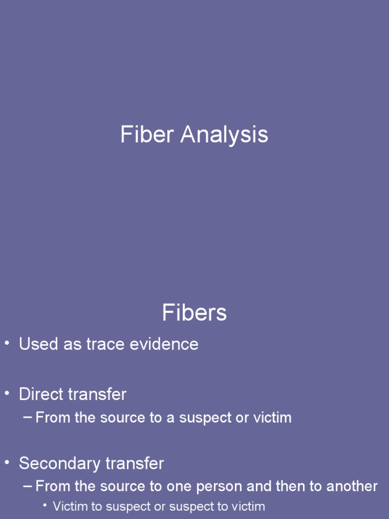 Forensics - Fiber | PDF