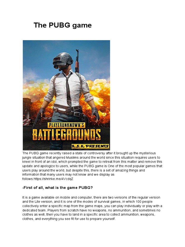 The PUBG Game | PDF | Weaponry | Computing