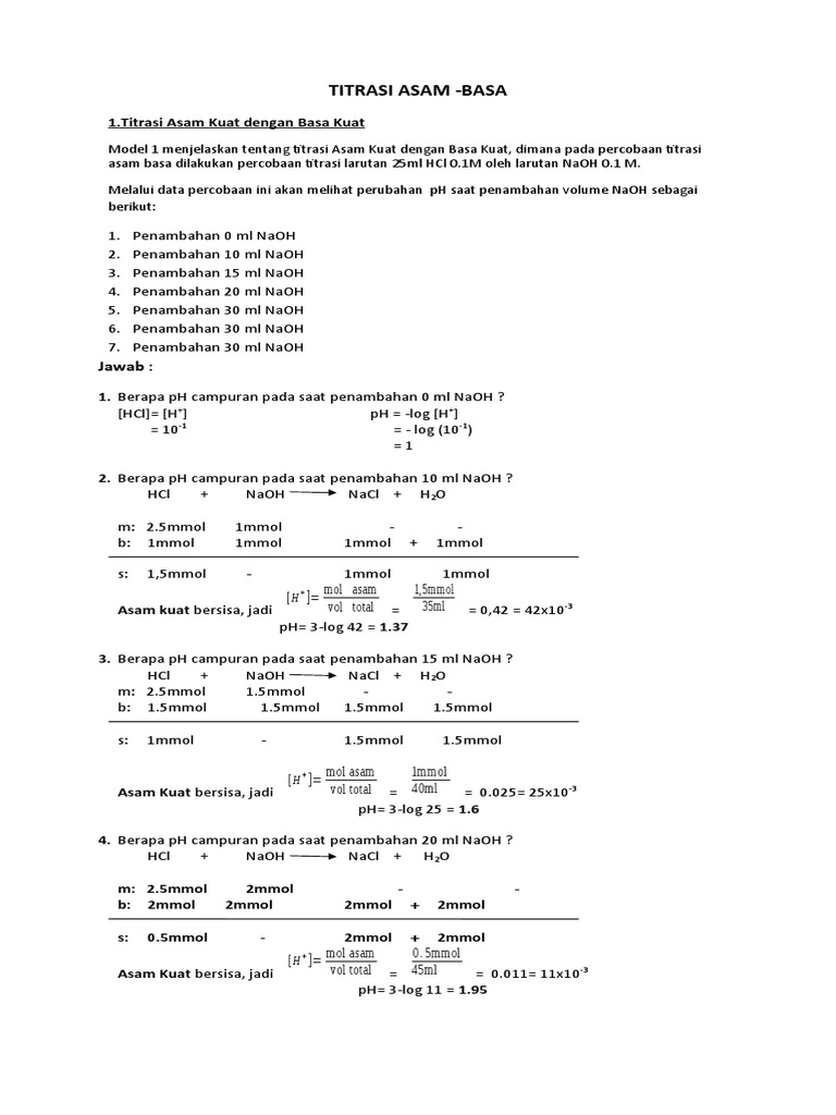 Soal Kurva Titrasi | PDF