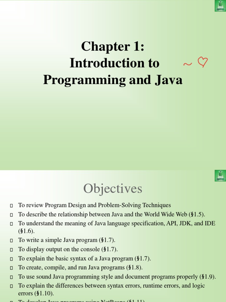 CPCS202 01 Introduction S19 | PDF | Java (Programming Language ...