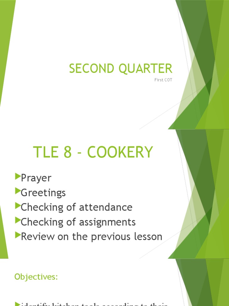 Cot Tle 8 - Cookery S.Y 2020-2021 | PDF | Kitchen Utensil | Foods