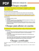 Tipos de Cheques | PDF | Cheque | Bancos