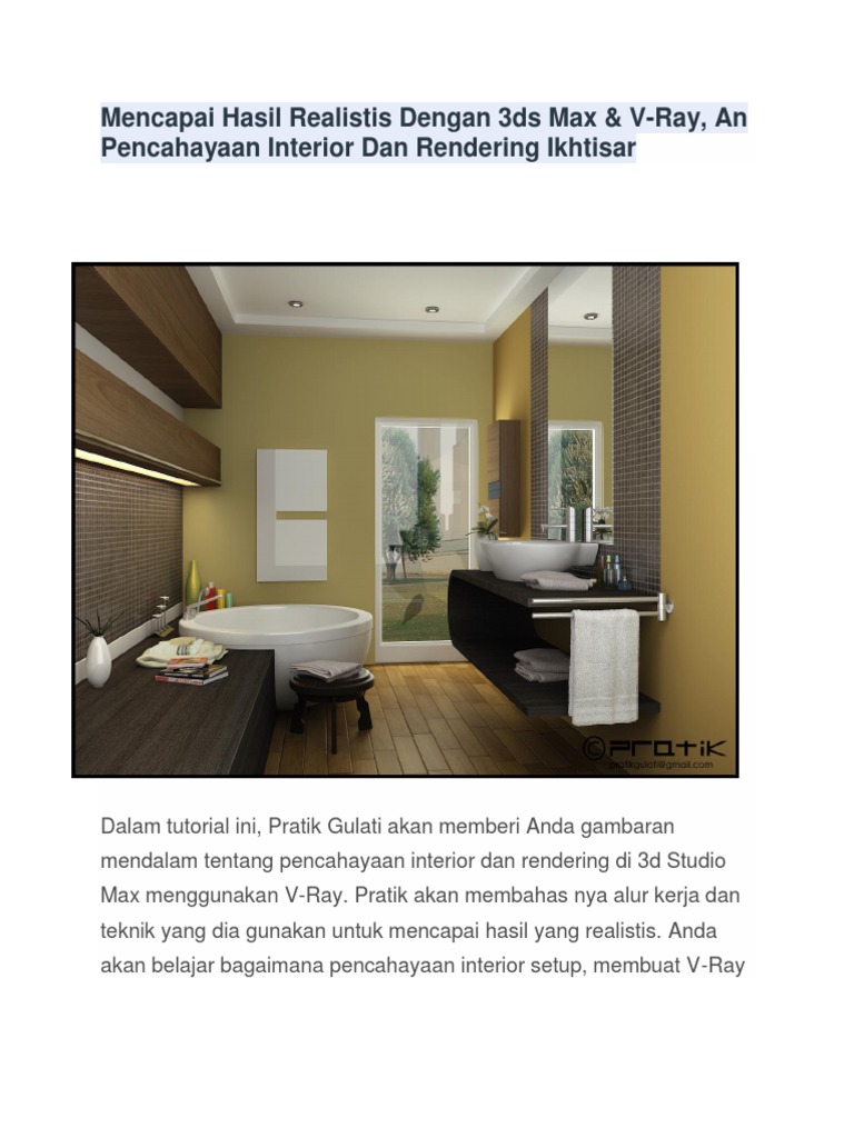 Mencapai Hasil Realistis Dengan 3ds Max | PDF